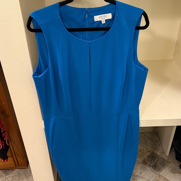 Kasper | Dresses | Kasper Womens Vibrant Blue Midi Dress | Poshmark